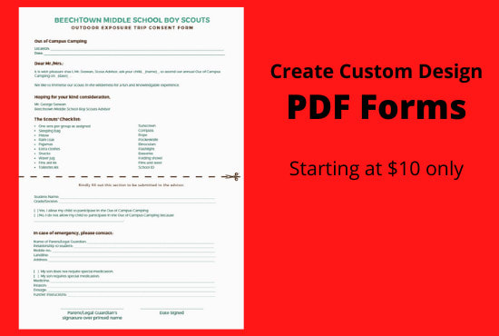 Design professional fillable pdf forms by Mrhai1990 | Fiverr