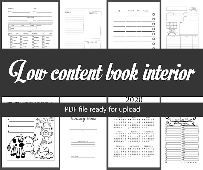 Make you a low content book interior by Korry_b | Fiverr
