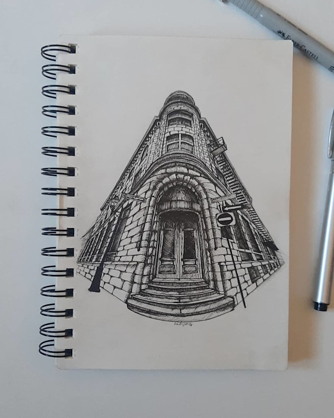 Architectural sketches of buildings and various things by Andygarces ...