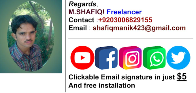 Create attract clickable email signature by Shafiqjani | Fiverr