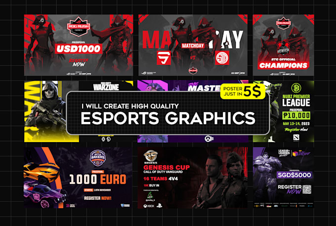 Design esports tournament poster graphics for gaming event by ...