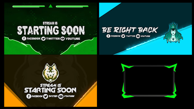 Design animated webcam pack overlay for twitch or youtube by Raopro ...