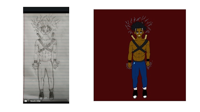 Convert hand drawing pictures into digital art by Itsriq | Fiverr