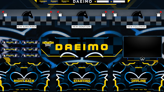 Create a legendary twitch overlay for your stream by Daeimo | Fiverr