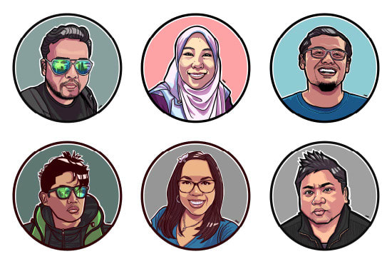 Draw you a clean stylized portrait by Fiverjeeb | Fiverr