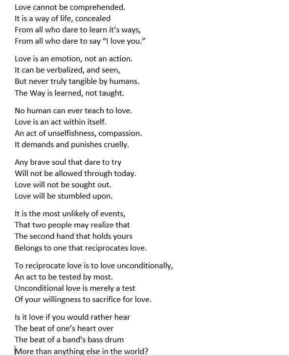 Write a descriptive poem for your loved one by Anyssagonzalez | Fiverr