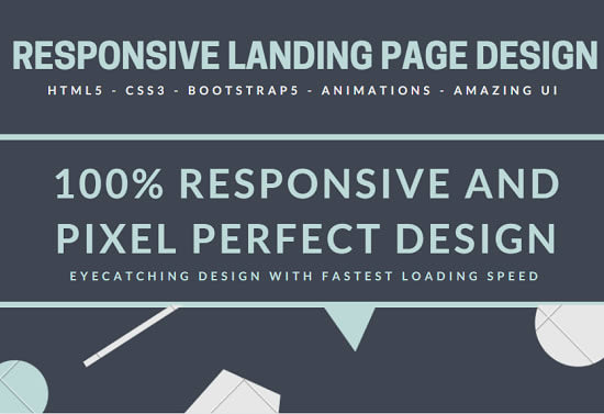 Design modern responsive html landing page by Inamullah9 | Fiverr