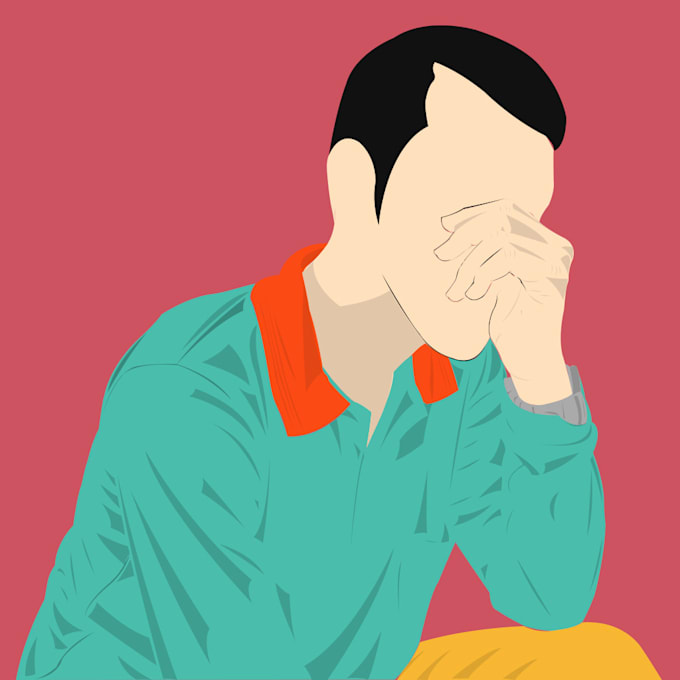 Make a faceless vector art out of your picture by Dreamingmoose | Fiverr