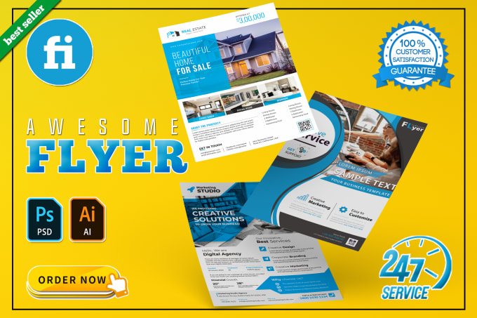 Create business flyer design postcard or leaflet design by Azmain7 | Fiverr
