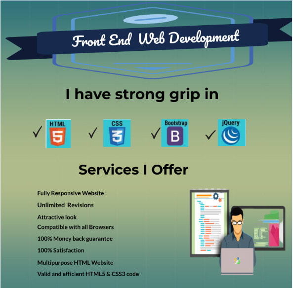 Create professional websites using html, css and bootstrap by ...