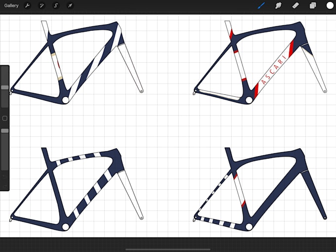 Create a bicycle frame paint scheme by Ascaridesign | Fiverr