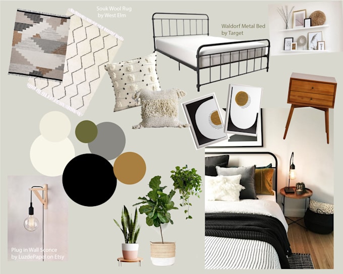 Create an interior design mood board based on your pinterest ...