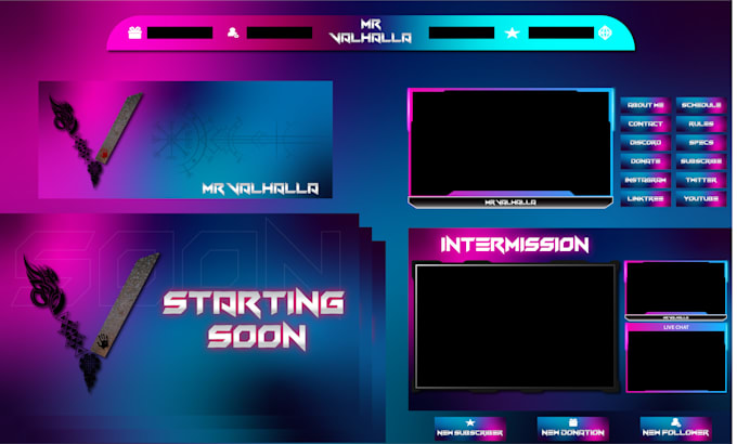 Design twitch layout or overlay and panels by Abbasnaqvi10 | Fiverr