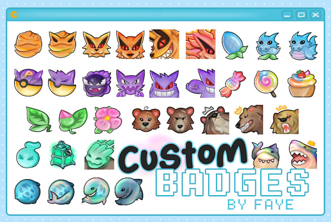 Draw custom detailed sub badges for you by Fayesaur | Fiverr