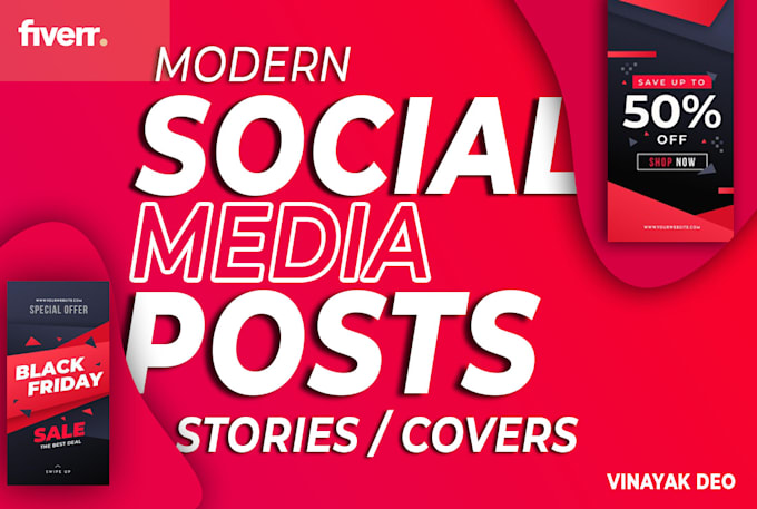 Create modern instagram or facebook posts by Vinayakdeo | Fiverr