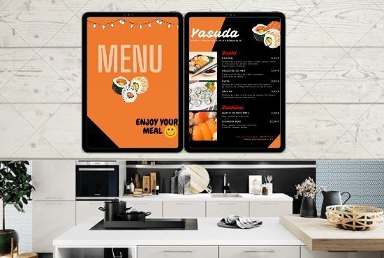 Design a creative, unique and professional menu board or digital menu ...
