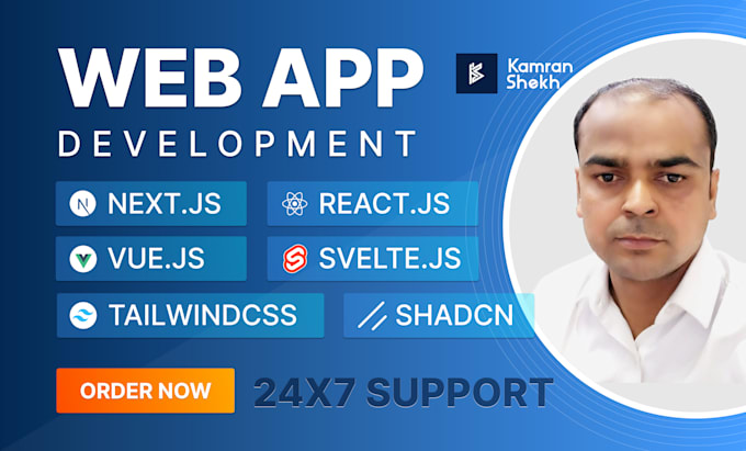 Develop Web Apps Using Nextjs Reactjs Svelte Vuejs Tailwindcss By Kshekh Fiverr