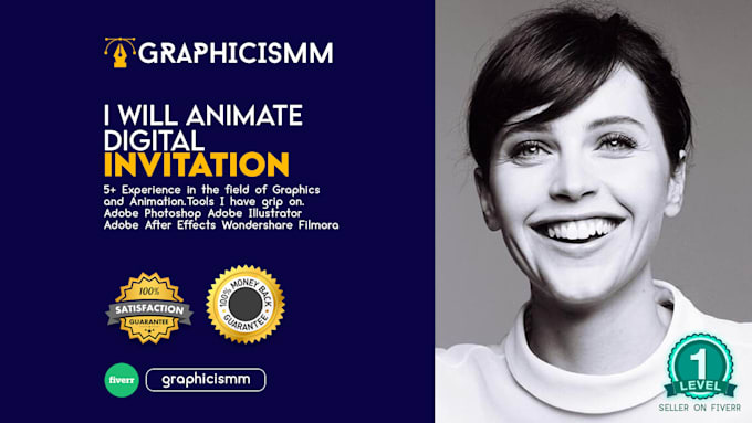Design animated digital invitation for any event by Graphicismm | Fiverr