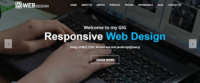 Provide responsive web design using html, css, bootstrap, and ...