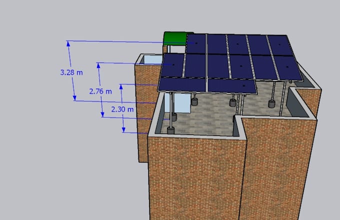 Do solar 3d design of pv system using sketchup by Viren_1212 | Fiverr