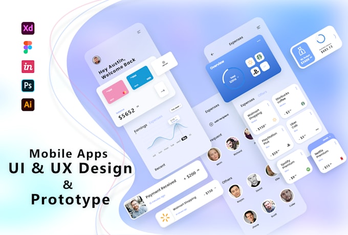 Design the best ui and ux for your mobile app by Mahmudgraphic | Fiverr