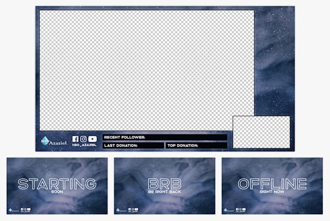 Create static twitch stream overlays by Victoriaanns93 | Fiverr