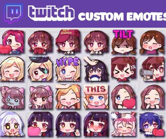 Create Custom Twitch Emotes Badges Sub Badges Design By Twitch World