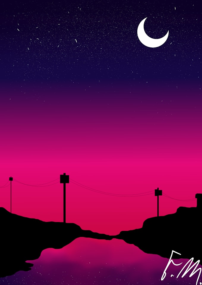 Do vaporwave drawings and illustrations by Mercuriof | Fiverr