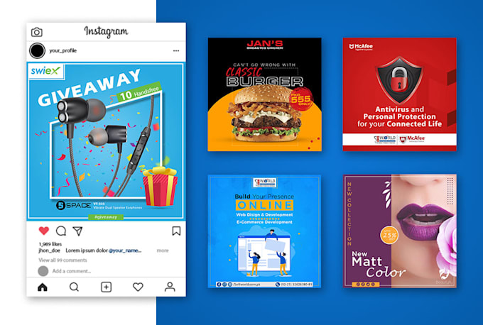 Design an eye catching social media content by Softworldint | Fiverr