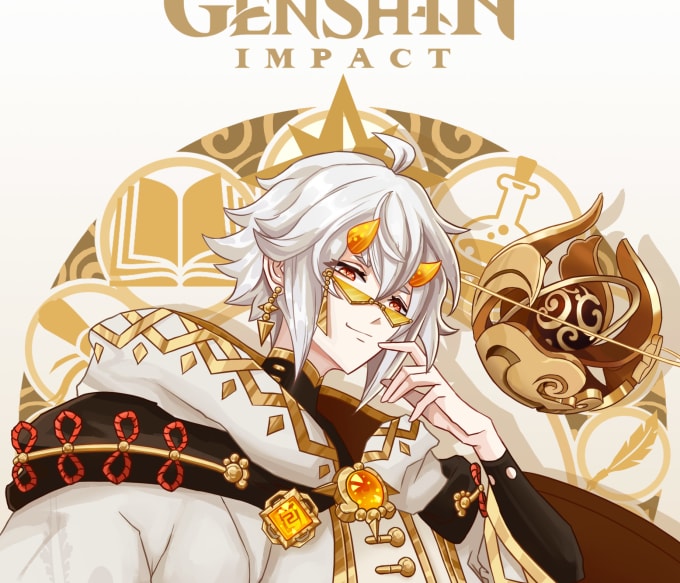 Draw you as a genshin impact character by Skadiii | Fiverr