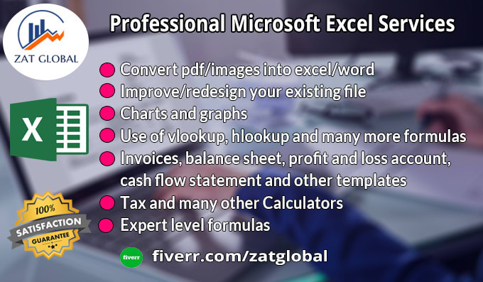 Do microsoft excel data entry, formulas, charts, graphs by Zatglobal ...