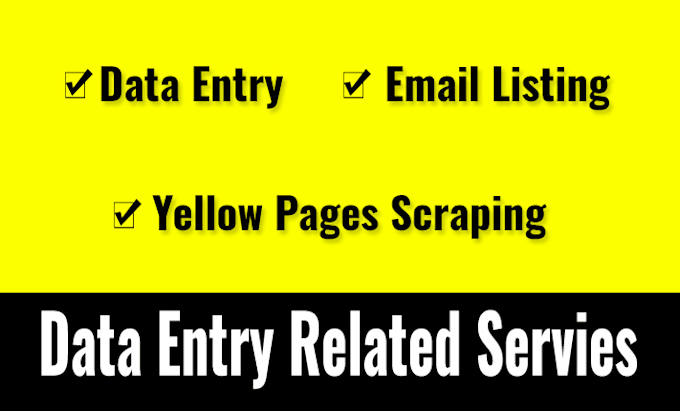Do data entry excel, email listing, yellow pages scraping by Bivash100 | Fiverr