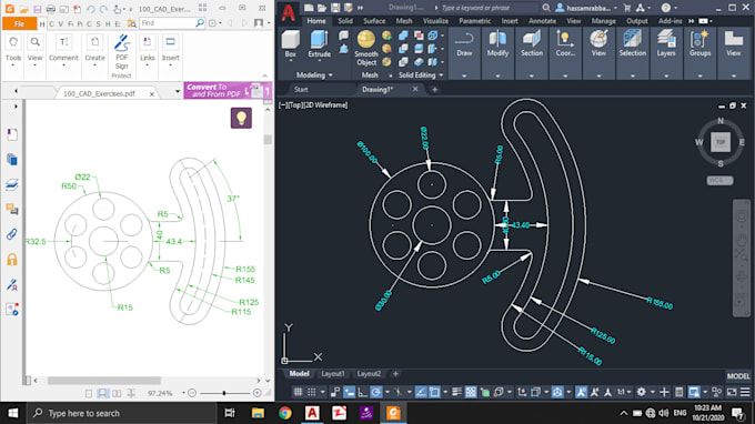Convert your pdf into an autocad drawing by Hassam_001 | Fiverr