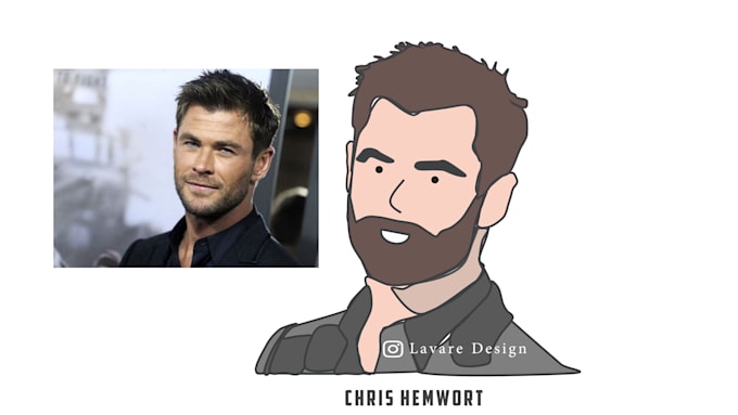 Drawing minimalis your flat line vector avatar by Lavaredesign | Fiverr