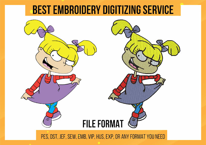 Do embroidery digitizing dst emb pes format fast by Cyberhigh786 | Fiverr