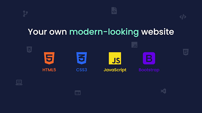 Develop your responsive and modern looking website in html, css and ...
