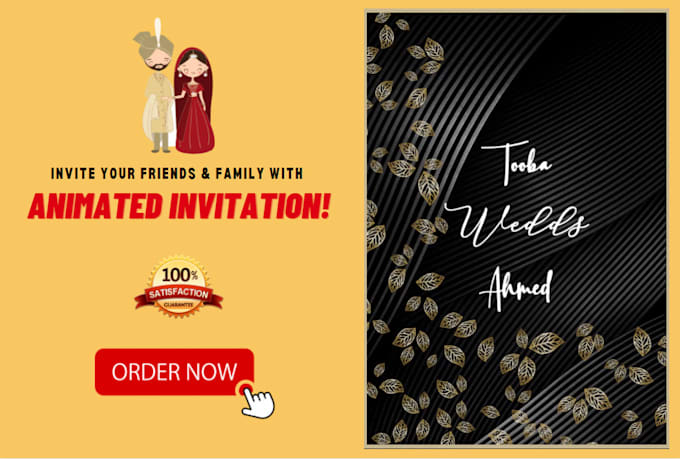 Create unique digital animated invitation card by Noorroohani | Fiverr