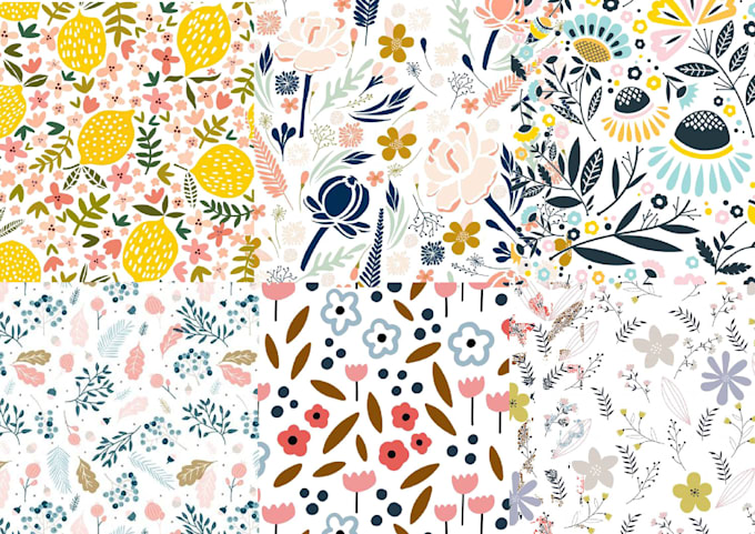 Design textile, fabric seamless print repeat pattern by Cansuaycan | Fiverr