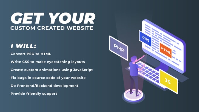 Write Custom Html Css Php And Javascript For Your Website By Abdullahkhan02 Fiverr