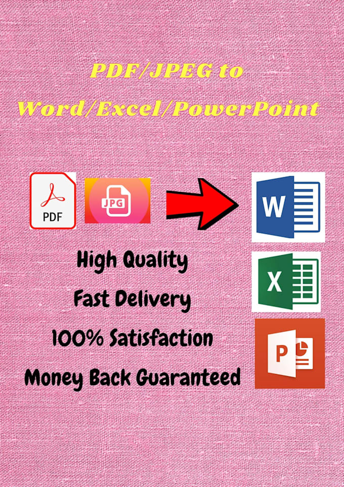 Convert your pdf file to ms word excel powerpoint jpeg by Arlene615 ...