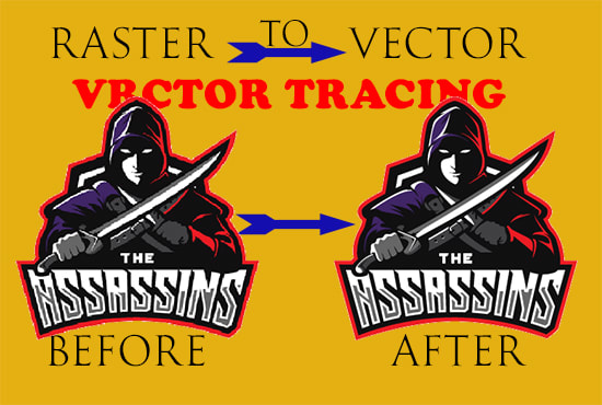 Do vector tracing, redraw, convert raster to vector logo and image by ...