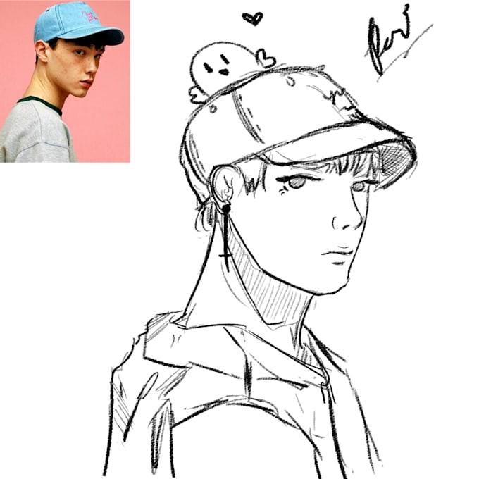 Draw simple sketch with my style by Hcipoi | Fiverr