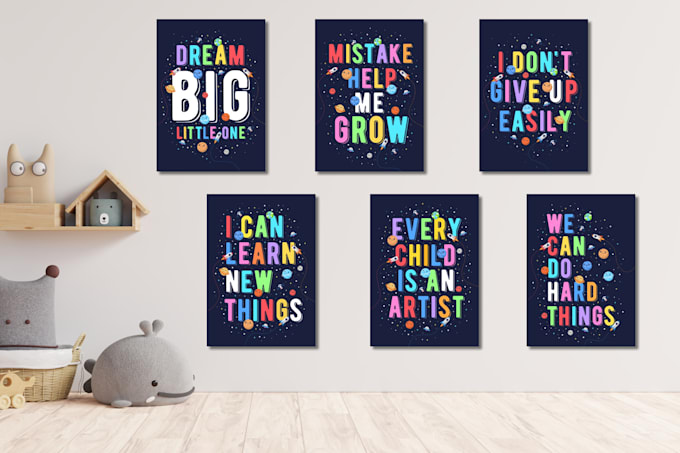 Send 10 motivational poster designs space theme for kids by Cartoonwork ...