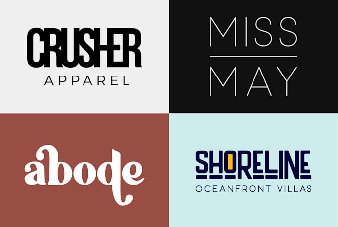 Design a modern typography logo by Thegreydesign | Fiverr