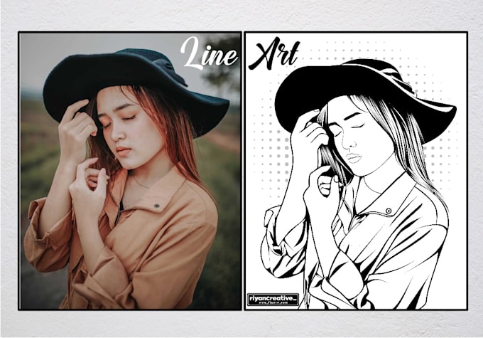 Create line art simple vector from your photo by Riyancreative_ | Fiverr