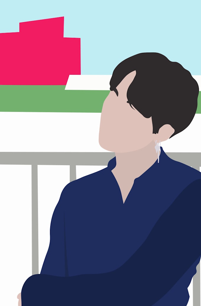 Color block draw any portrait you want by Kimithy | Fiverr