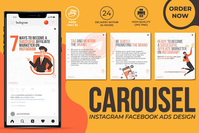 Design attractive engaging instagram infographics carousel post and ...