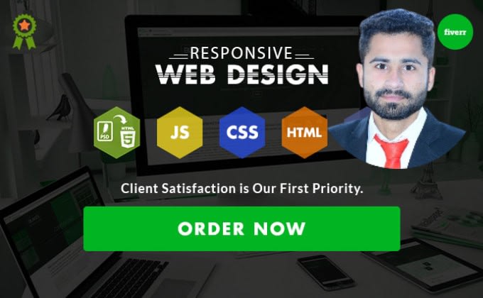 Do front end responsive website using html5,css3, javascript by ...