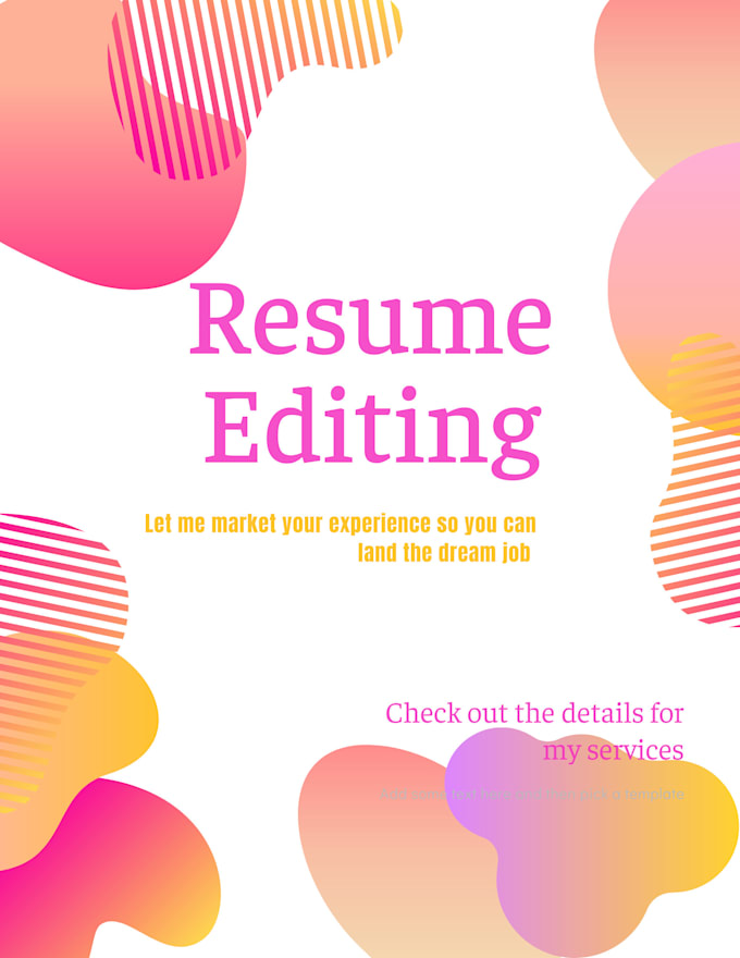 Build the resume that lands your dream job by Alliemega | Fiverr