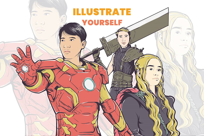 Create cartoon figure of your face , game or movie character by ...